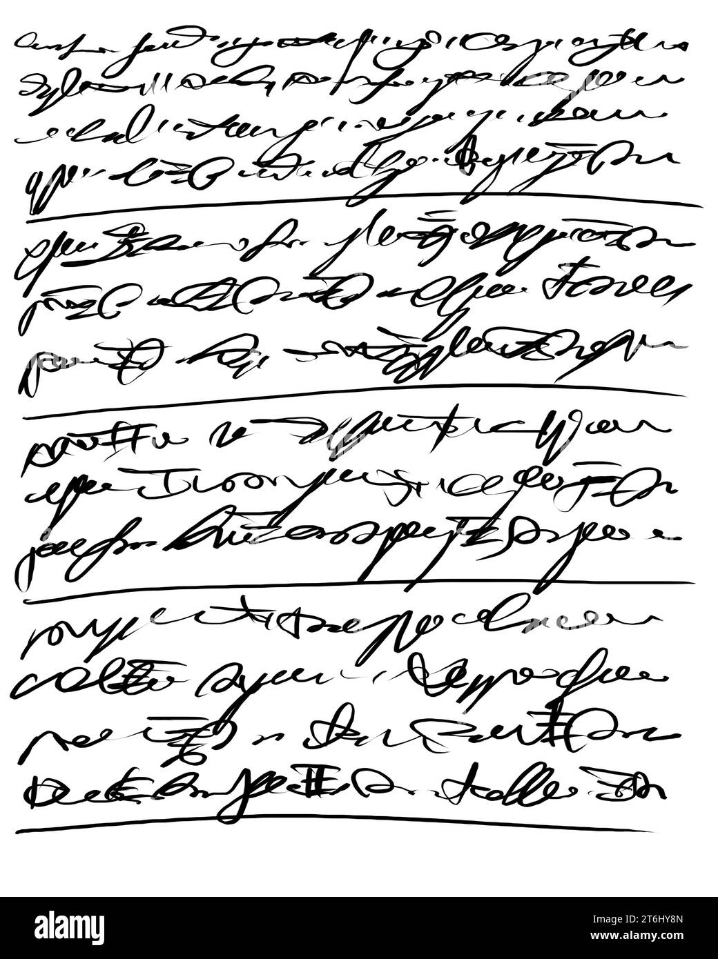 Abstract handwritten text, notes, scribbles, extraterrestrial writing ...