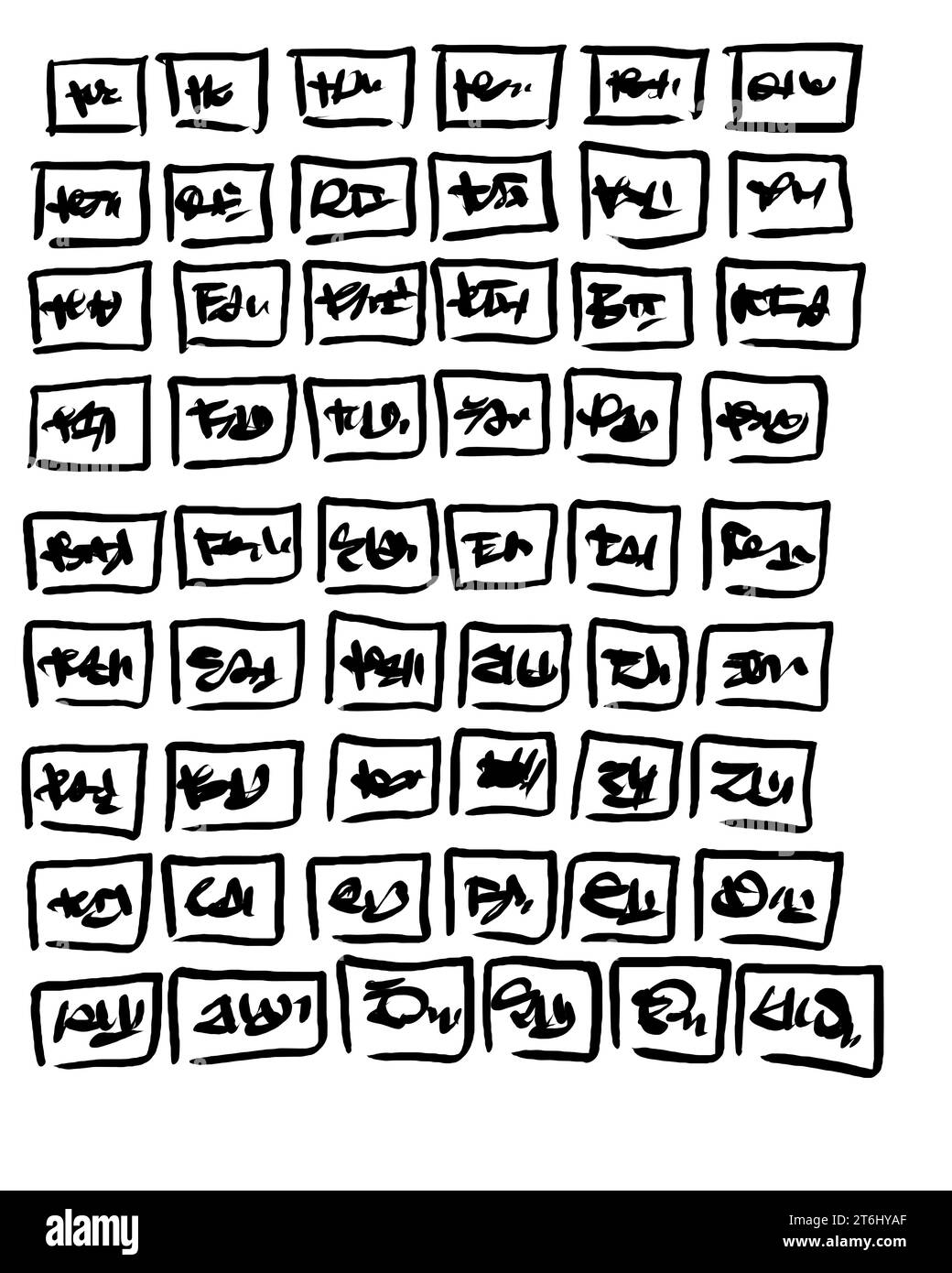 Abstract handwritten text, notes, scribbles, extraterrestrial writing ...