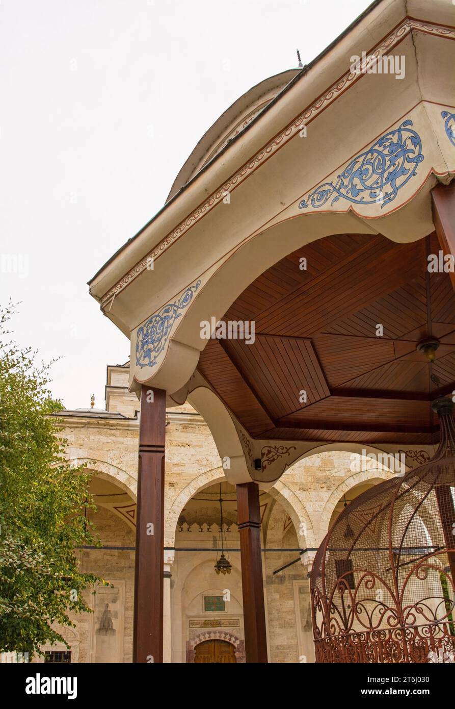 The ablutions fountain or sadrvan outside the landmark Ferhat Pasha ...