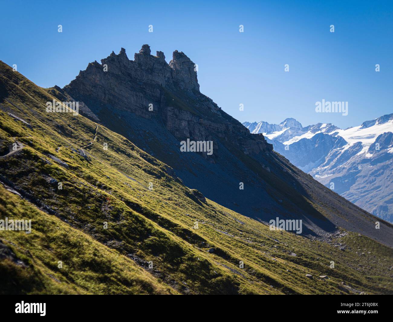 Mountain landscape in Bernese Oberland Stock Photo - Alamy