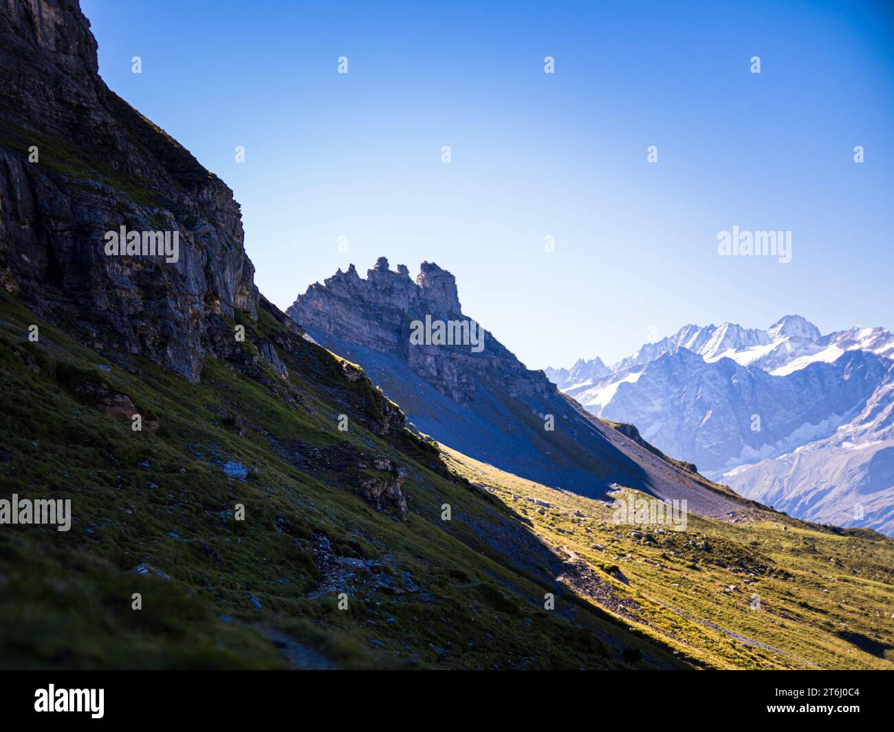 Mountain landscape in Bernese Oberland Stock Photo - Alamy
