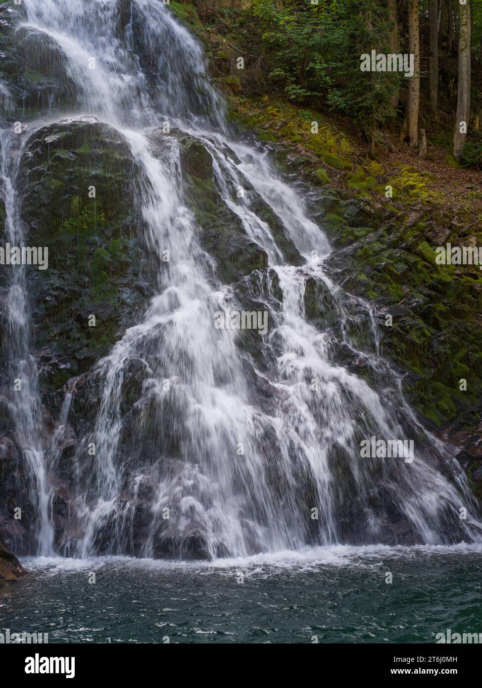 Giessbach waterfall on Lake Brienz in the canton of Bern, Switzerland ...