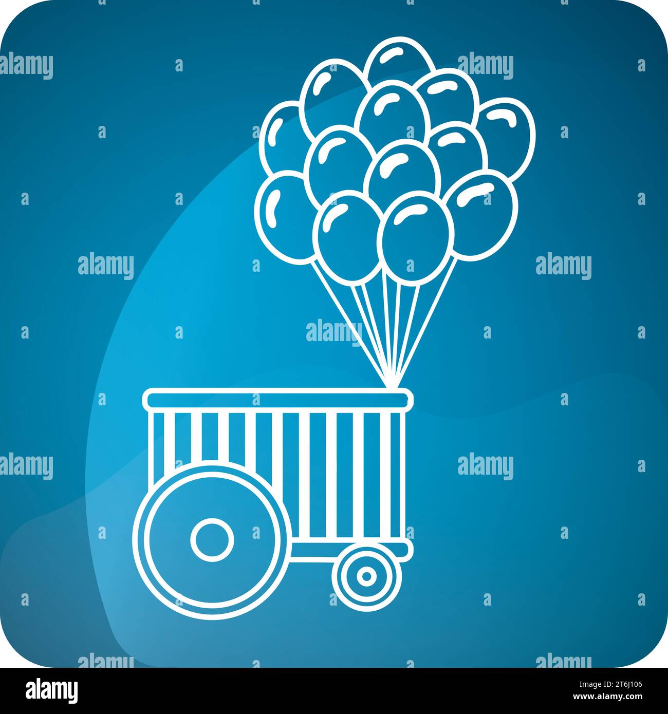 Isolated balloons carnival cart icon Vector Stock Vector Image & Art ...