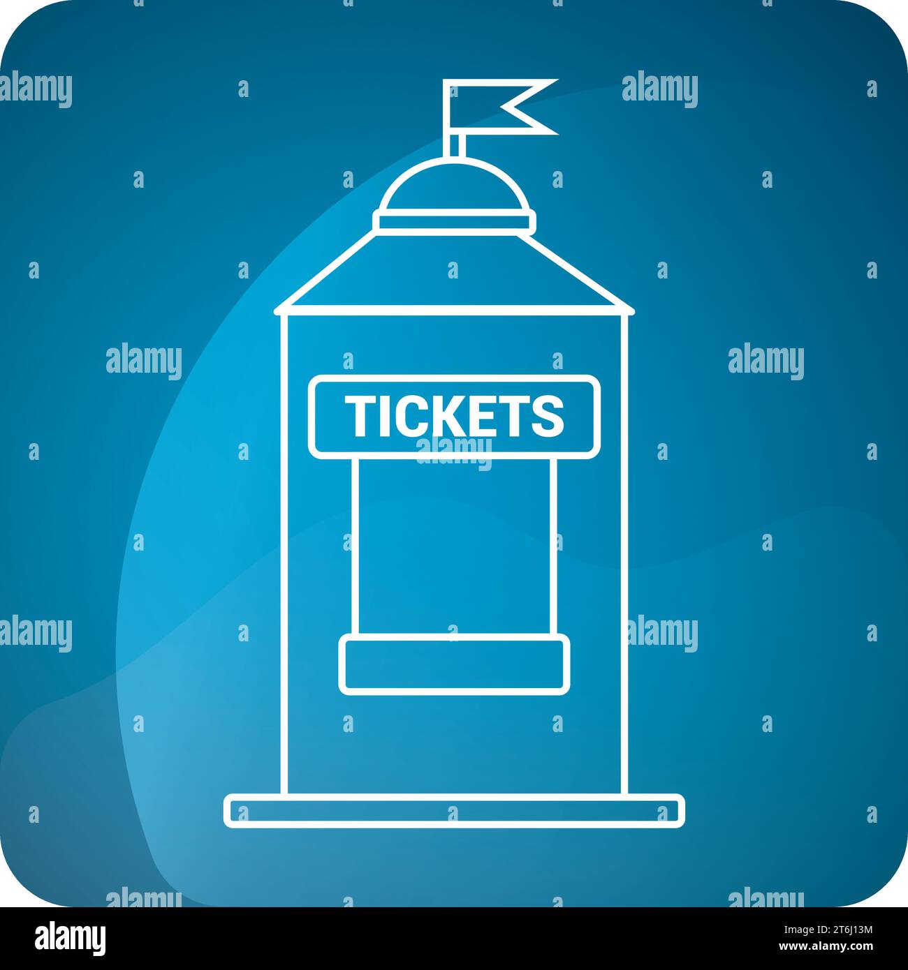 Isolated amusement park ticket entrance icon Vector Stock Vector Image ...