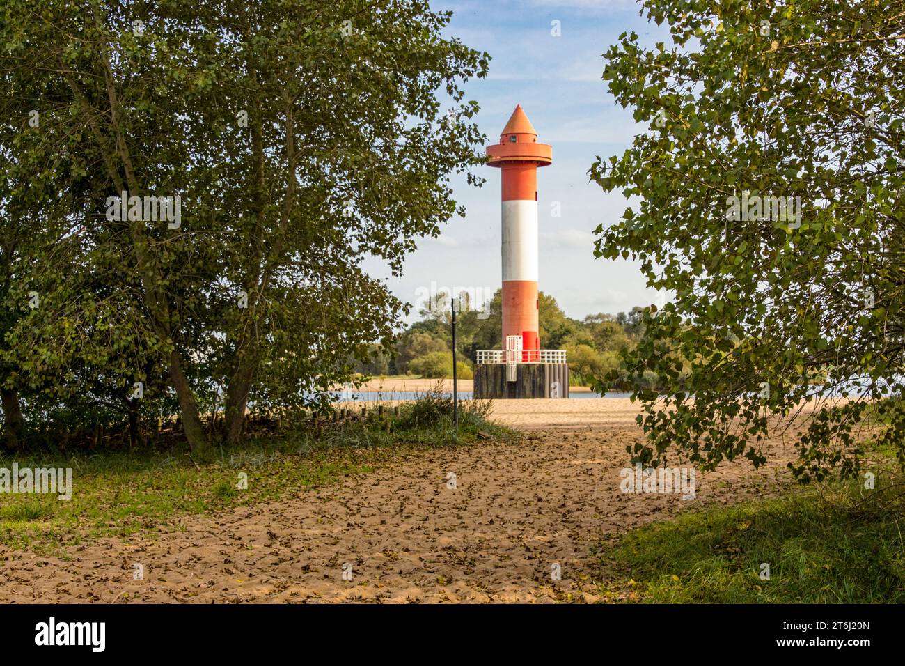 Maritime navigation mark on the Lower Weser near Berne Stock Photo - Alamy