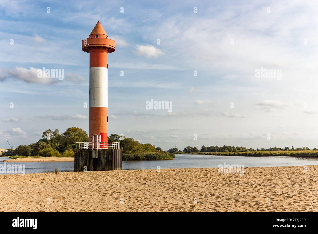Maritime navigation mark on the Lower Weser near Berne Stock Photo - Alamy