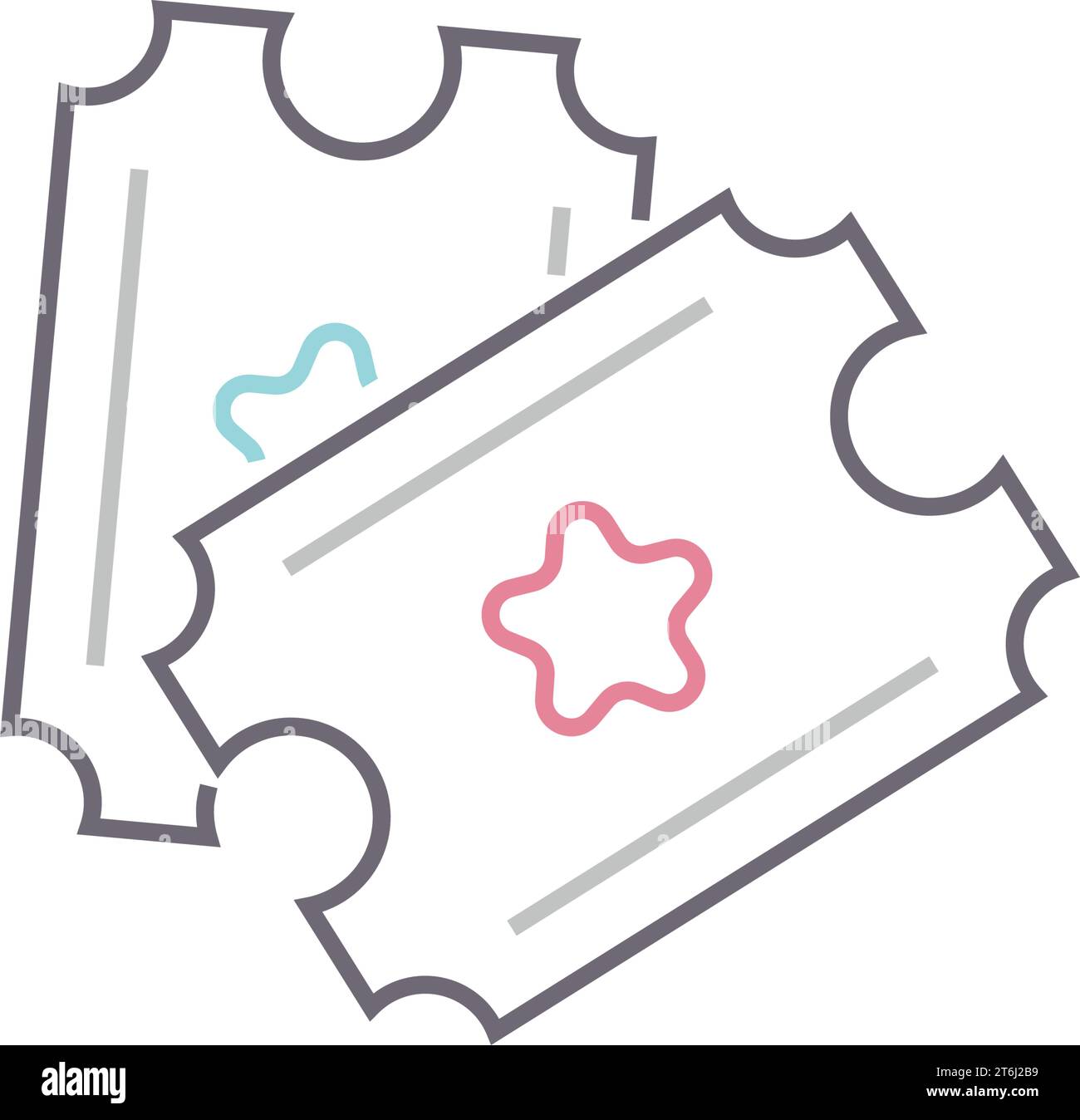 Colored amusement park ticket icon Vector Stock Vector Image & Art - Alamy