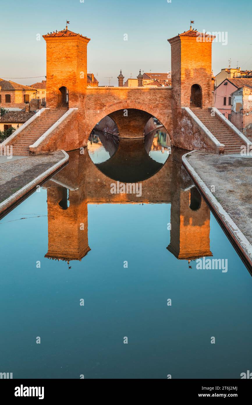 Italy, Emilia Romagna, province of Ferrara, Ponte dei Trepponti or ...