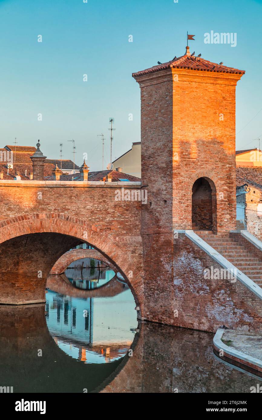 Italy, Emilia Romagna, province of Ferrara, Ponte dei Trepponti or ...