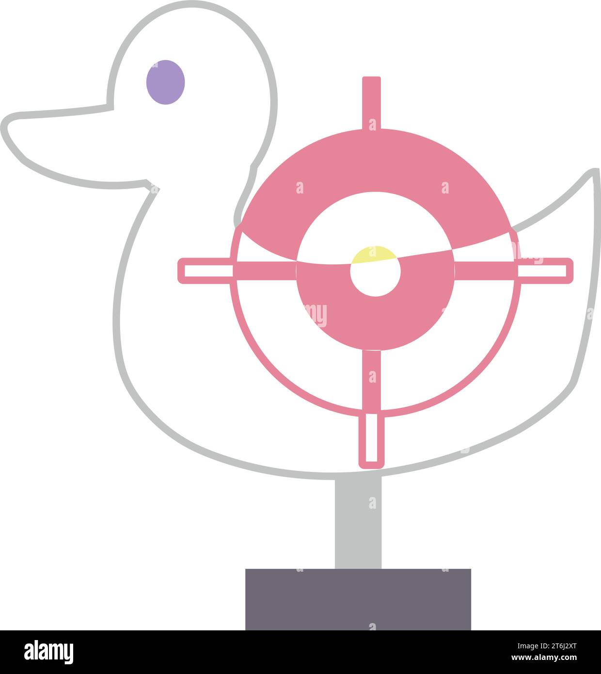 Colored aim the duck game icon Vector Stock Vector Image & Art - Alamy