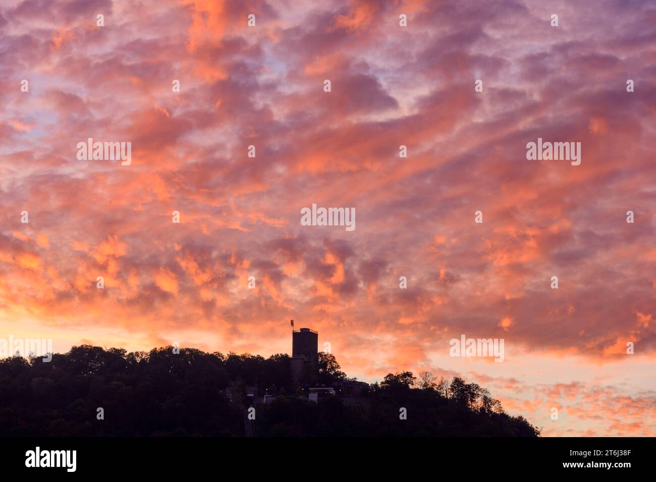 Germany, Baden-Wuerttemberg, Karlsruhe, Durlach, view to Turmberg Stock ...