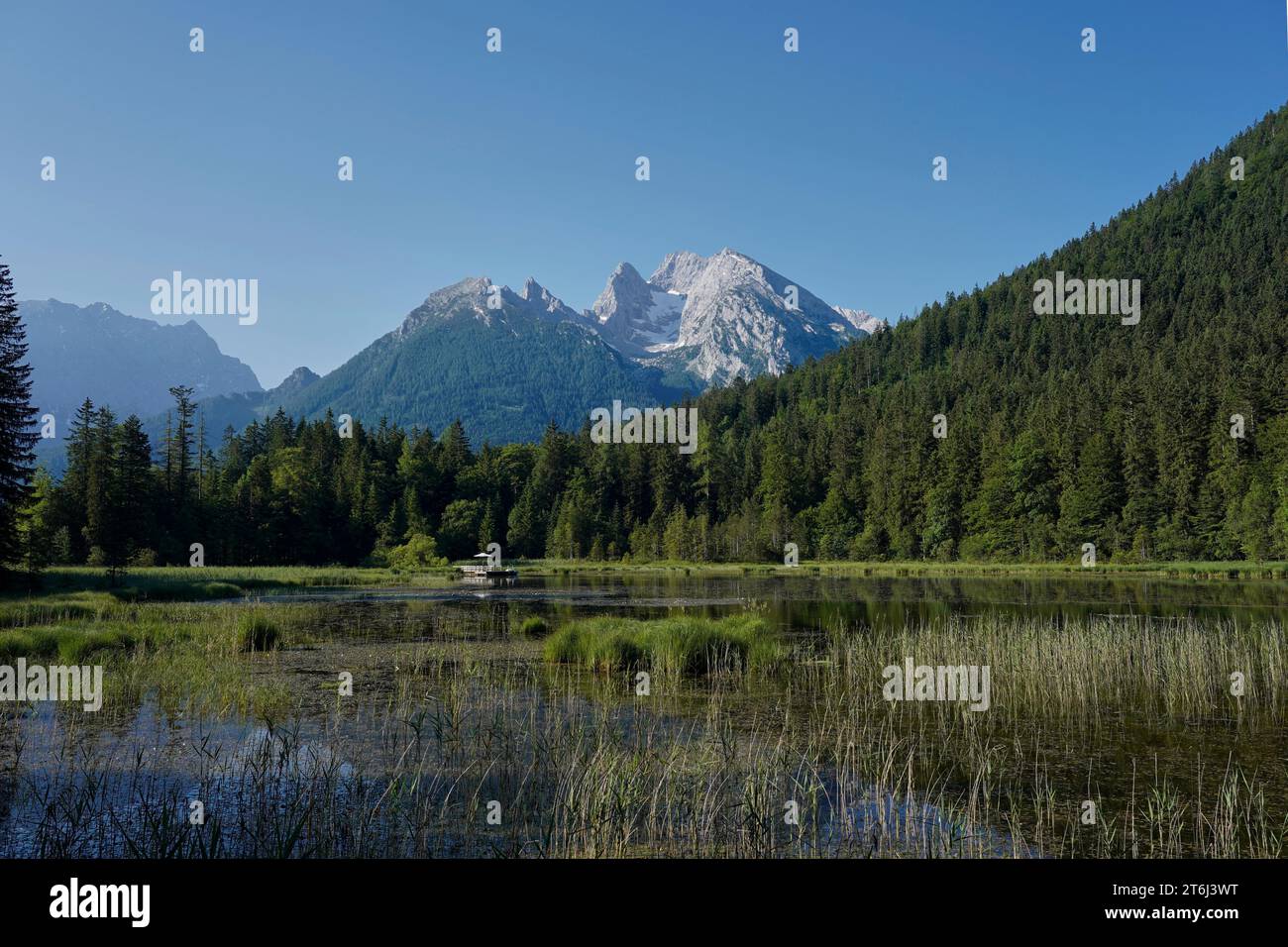 Germany, Bavaria, Upper Bavaria, Berchtesgaden, Ramsau, Taubensee ...