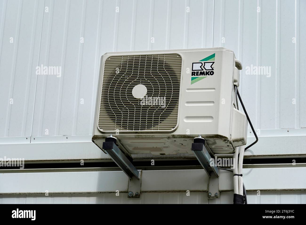 Germany, Bavaria, Upper Bavaria, Altötting, air conditioning on a ...