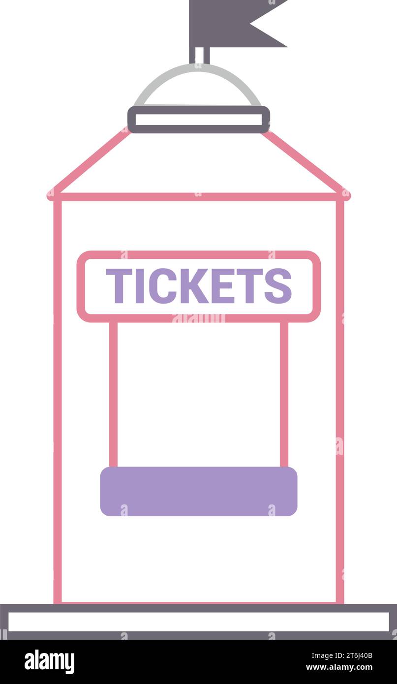 Colored amusement park ticket entrance icon Vector Stock Vector Image ...