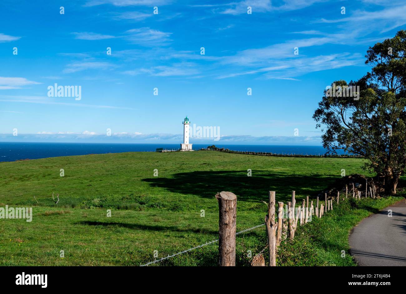 Lighthouse at Cabo de Lastres or Llastres, municipality of Colunga ...
