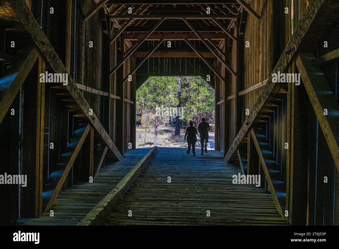 Over the South Fork of the Merced River in Wawona is a covered bridge ...