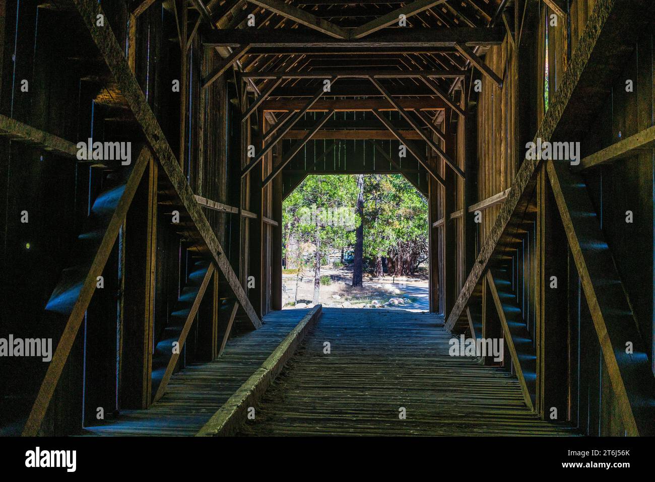 Over the South Fork of the Merced River in Wawona is a covered bridge ...
