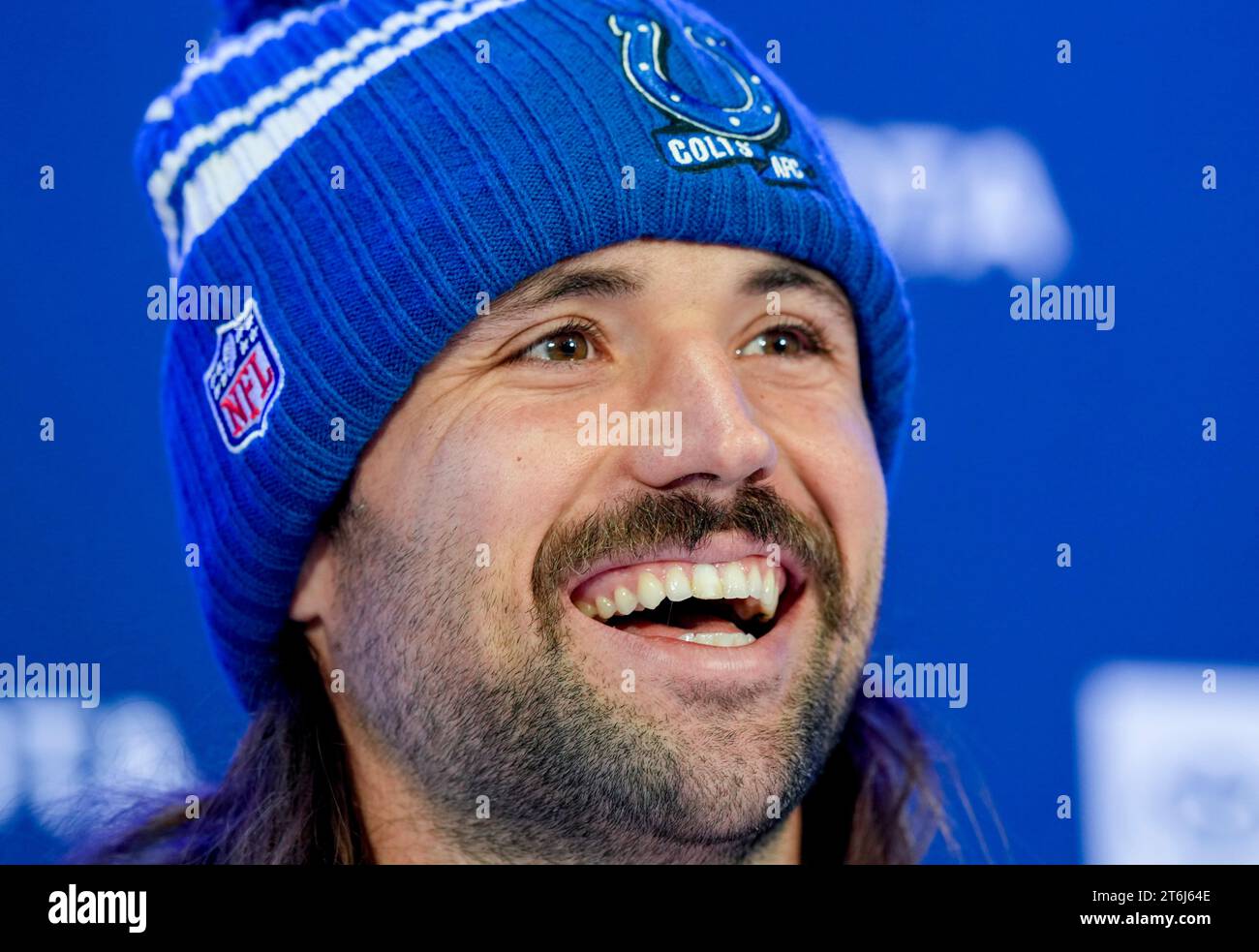 Indianapolis Colts quarterback Gardner Minshew attends a press ...