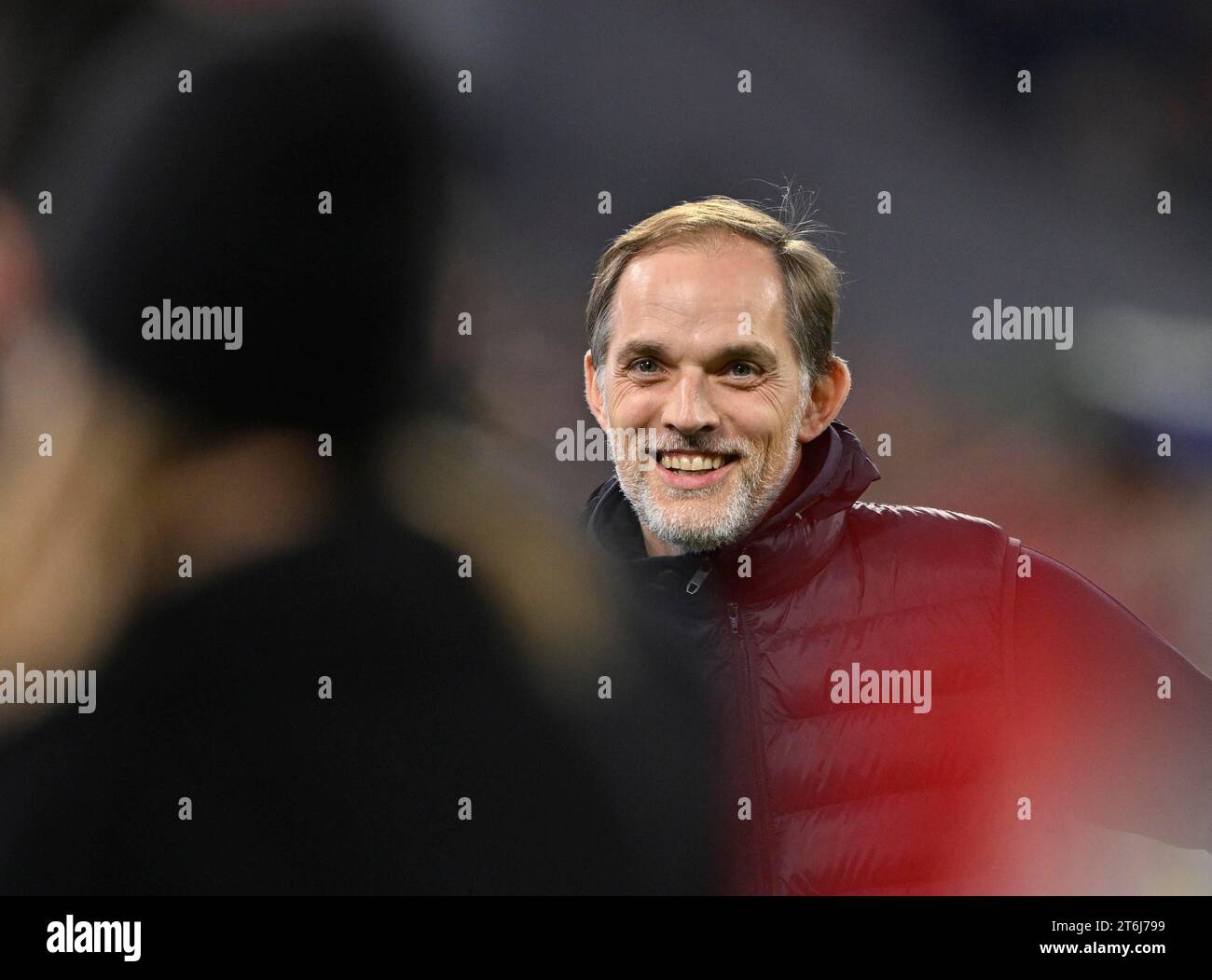 Coach Thomas Tuchel, FC Bayern Munich FCB, portrait, laughs, Champions ...