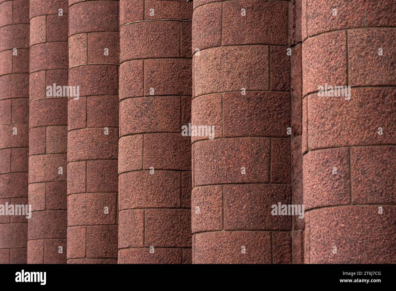 architectural background - massive granite engaged columns on the ...