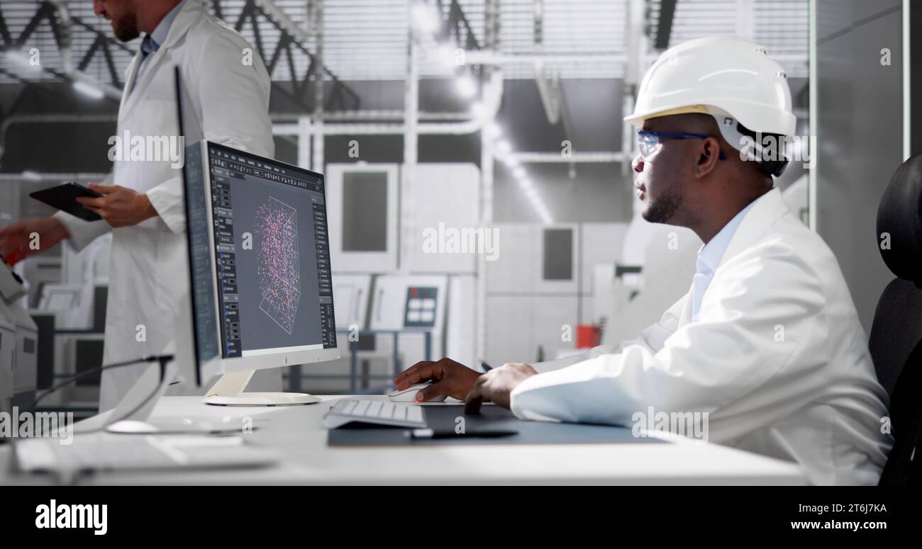 Big Data Science On Touchscreen Monitor. Research Technology Stock ...