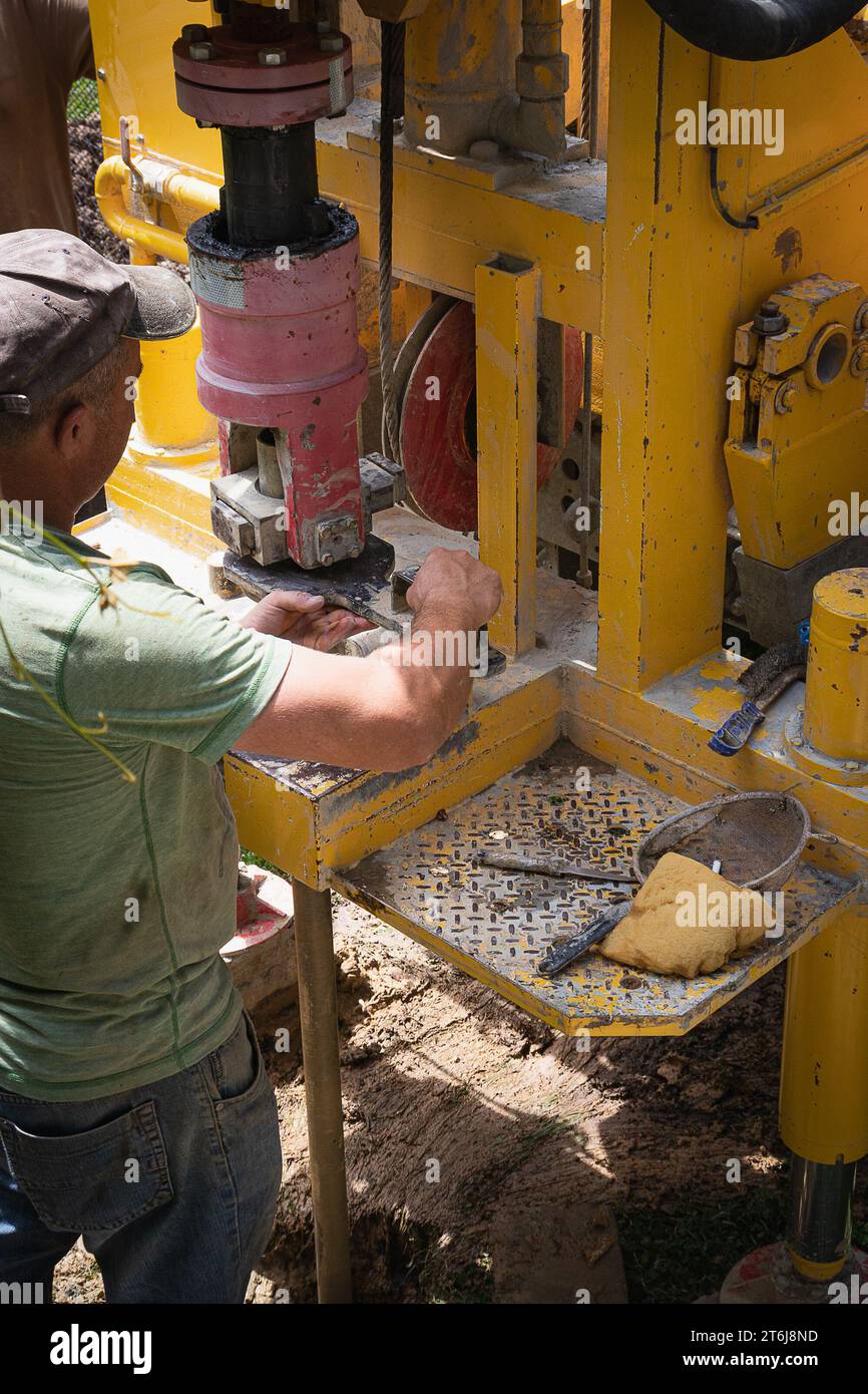 a well at home, a well in the country, geodesy Stock Photo - Alamy