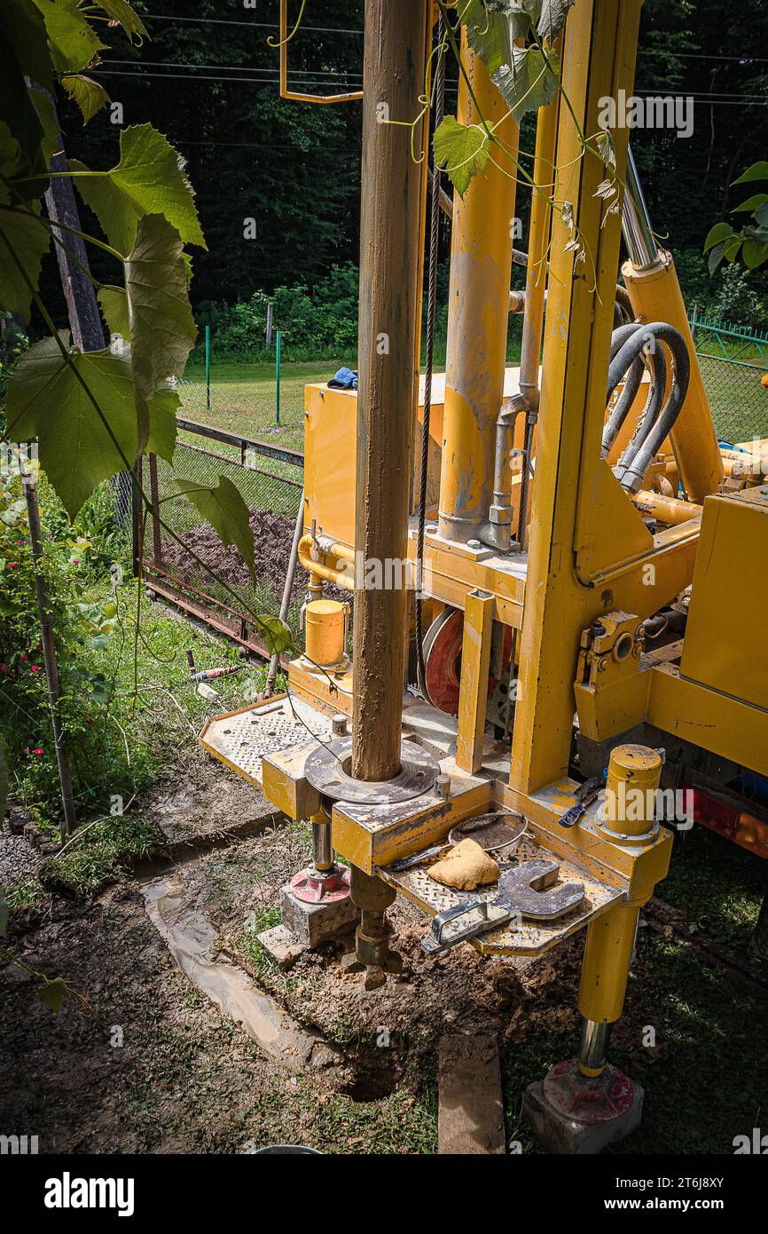 a well at home, a well in the country, geodesy Stock Photo - Alamy