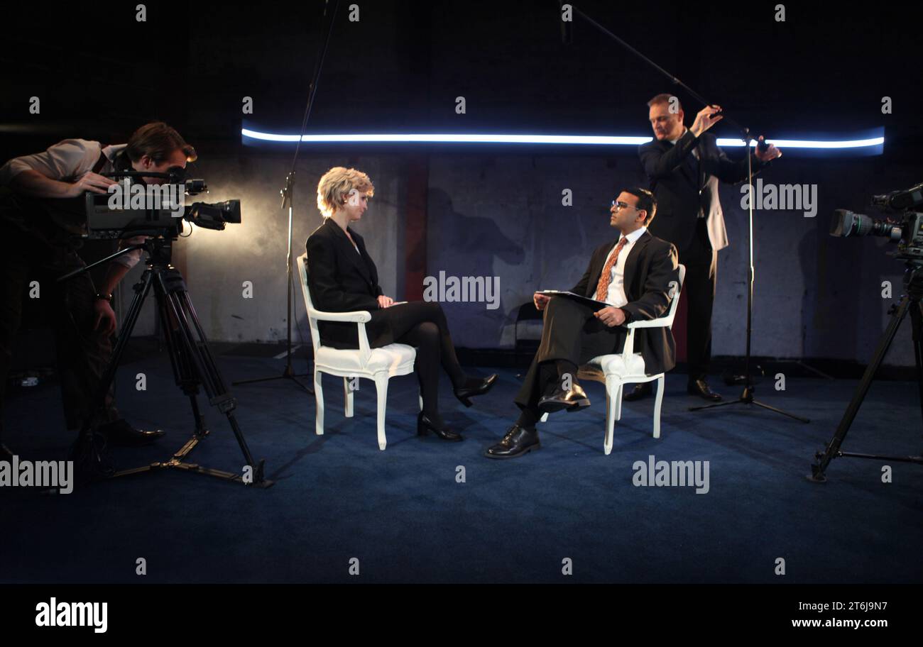 London, UK. Tibu Fortes as Martin Bashir and Yolanda Kettle as Princess ...