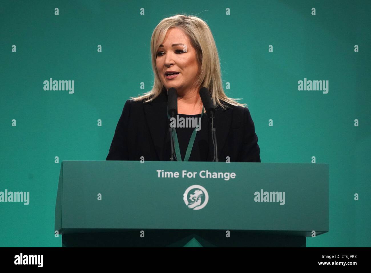 Sinn Fein Vice President Michelle O'Neill during her keynote speech at ...