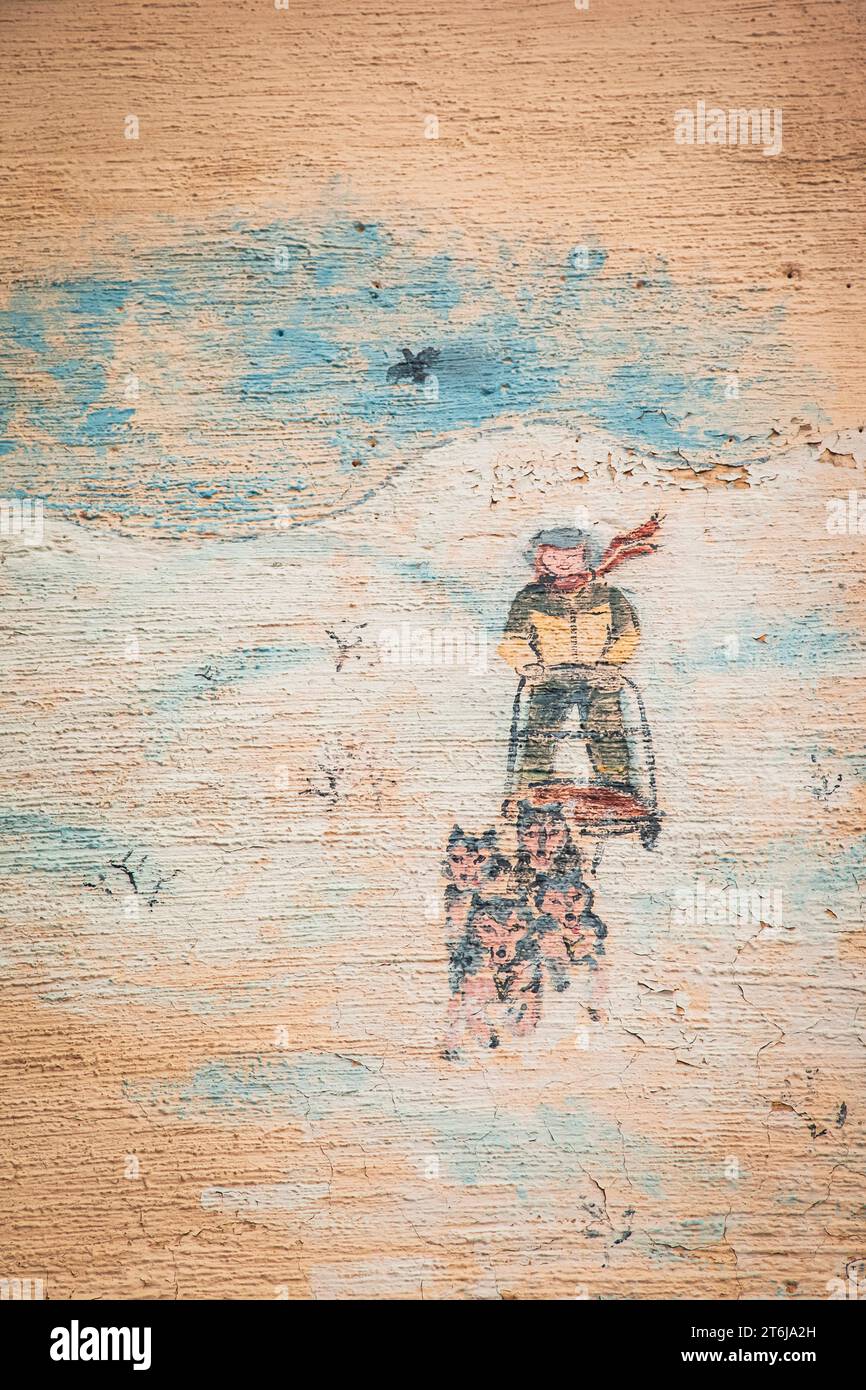 Sami life, graffiti, tradition, Saami, mural, house wall, Rovaniemi ...