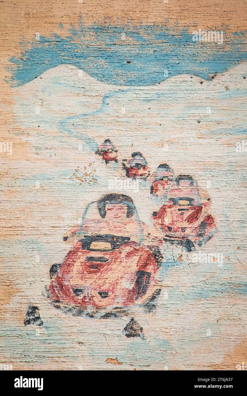 Sami life, graffiti, tradition, Saami, mural, house wall, Rovaniemi ...