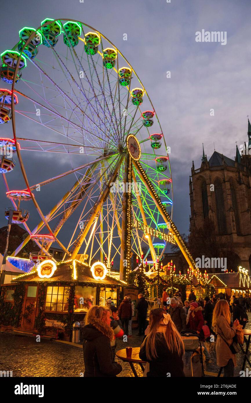 Christmas market on the cathedral square, Ferris wheel, cathedral ...