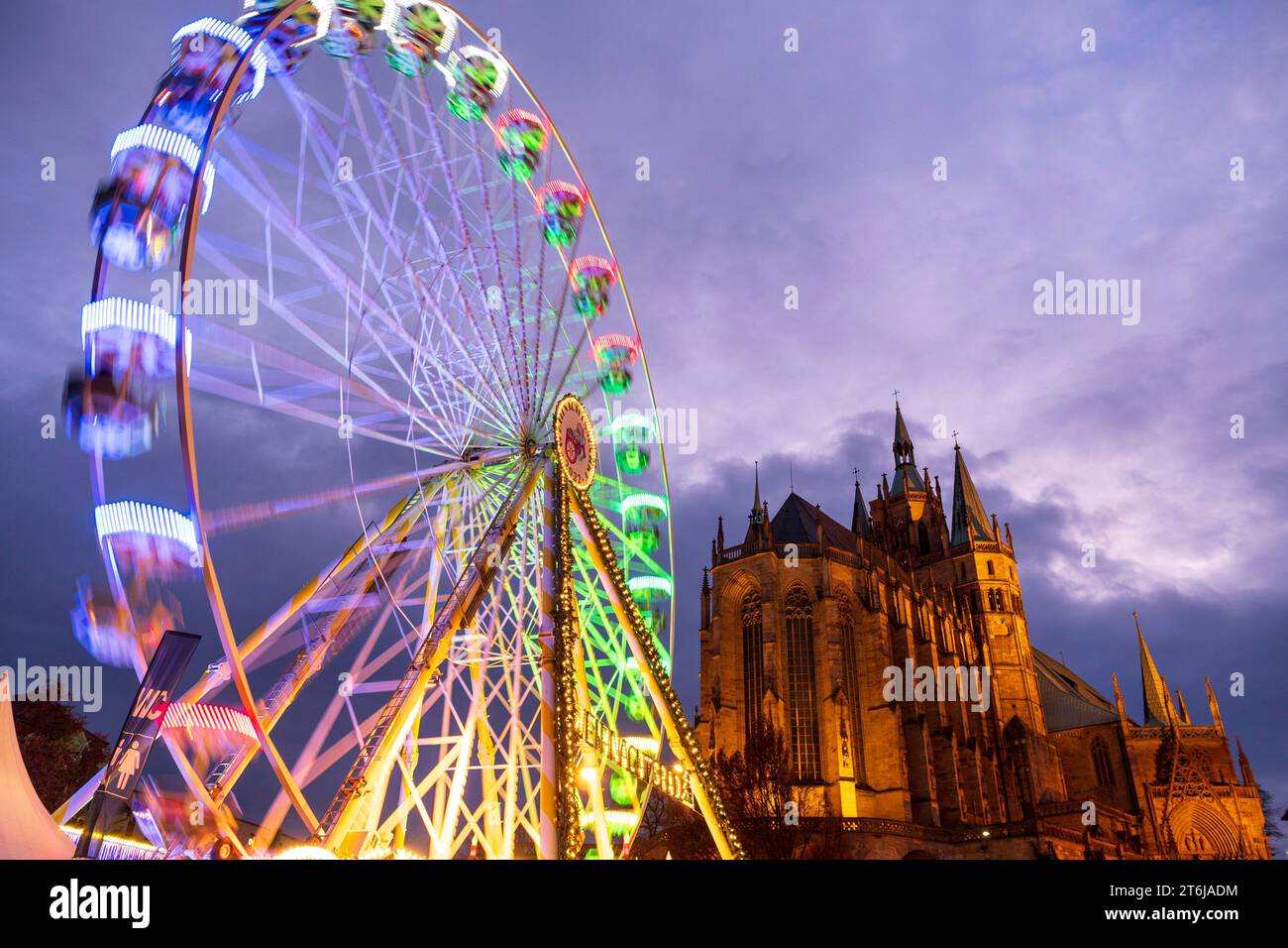 Christmas market on the cathedral square, Ferris wheel, cathedral ...