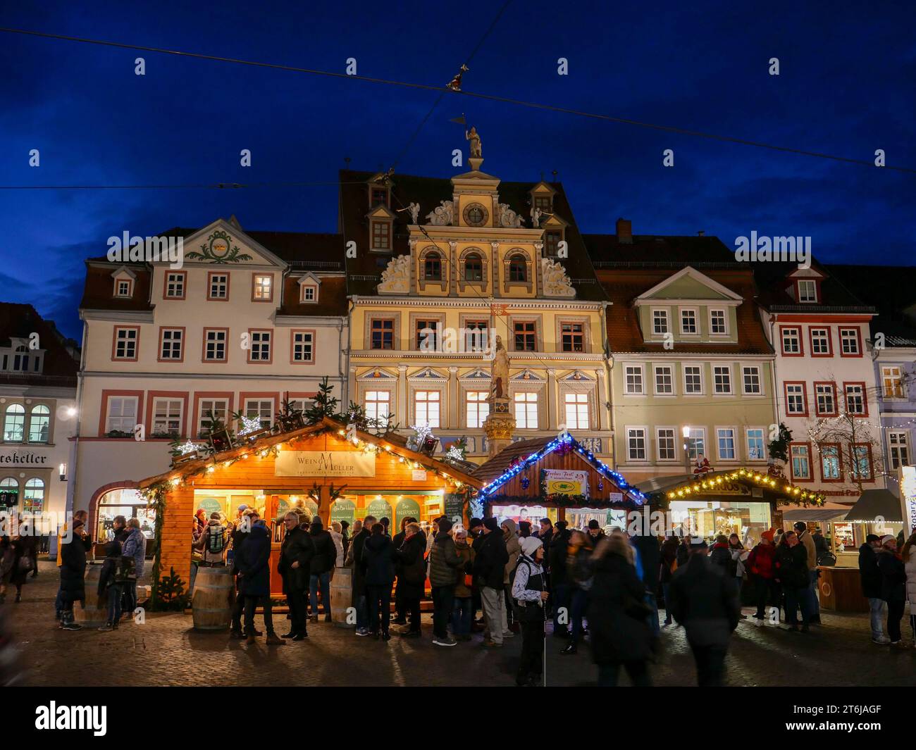 Christmas market at the fish market, Erfurt, Thuringia Stock Photo - Alamy