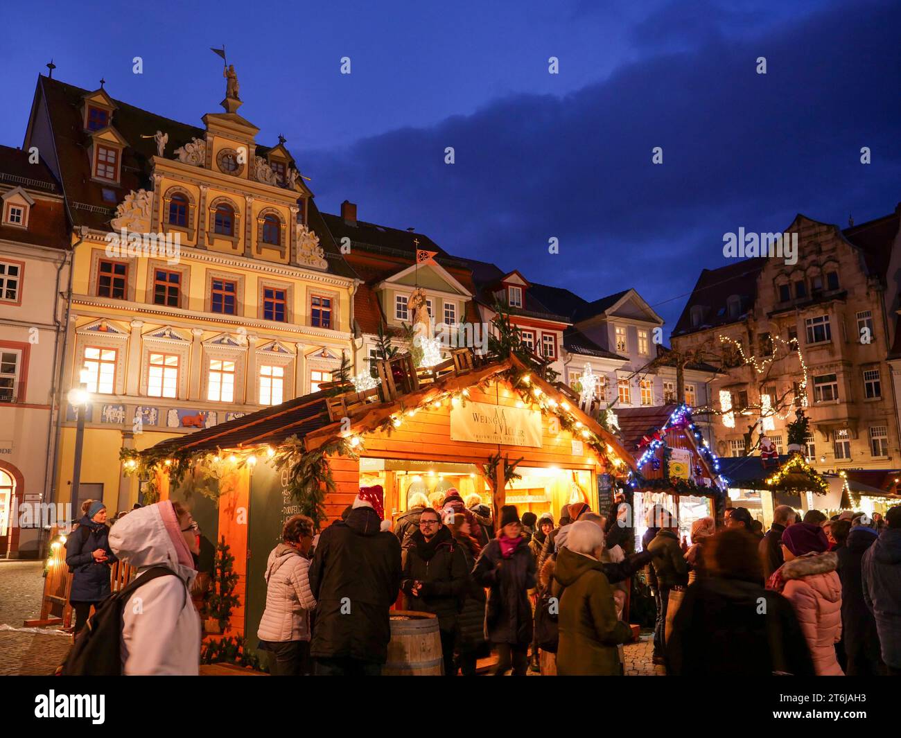 Christmas market at the fish market, Erfurt, Thuringia Stock Photo - Alamy