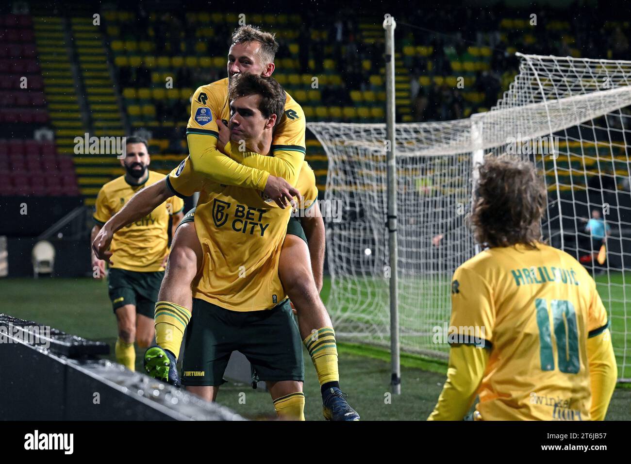 SITTARD - Rodrigo Guth of Fortuna Sittard celebrates the 1-0 with his ...