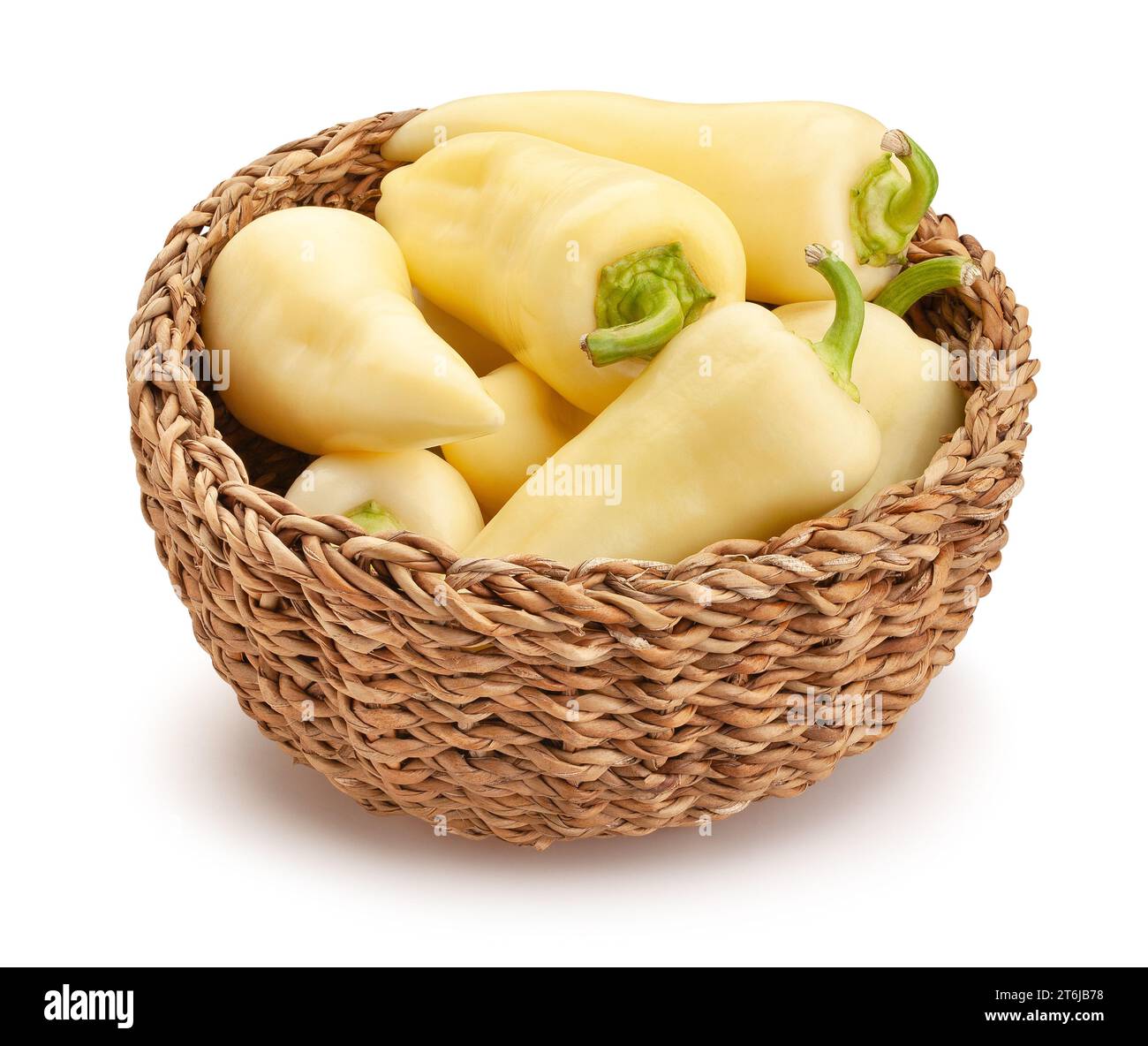 white pepper basket path isolated on white Stock Photo - Alamy