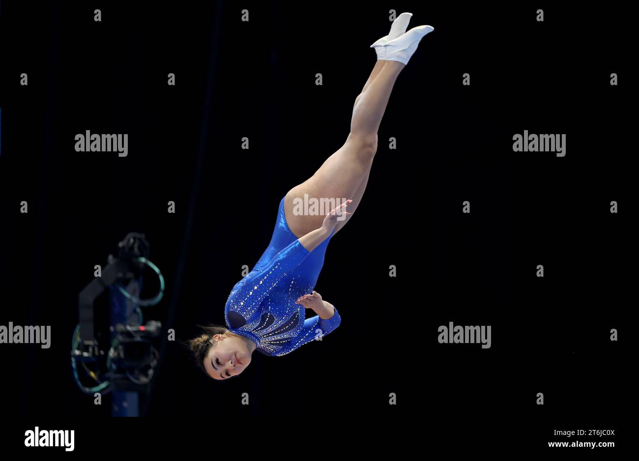 USA's Shelby Nobuhara competes in the Women's Double Mini Trampoline ...