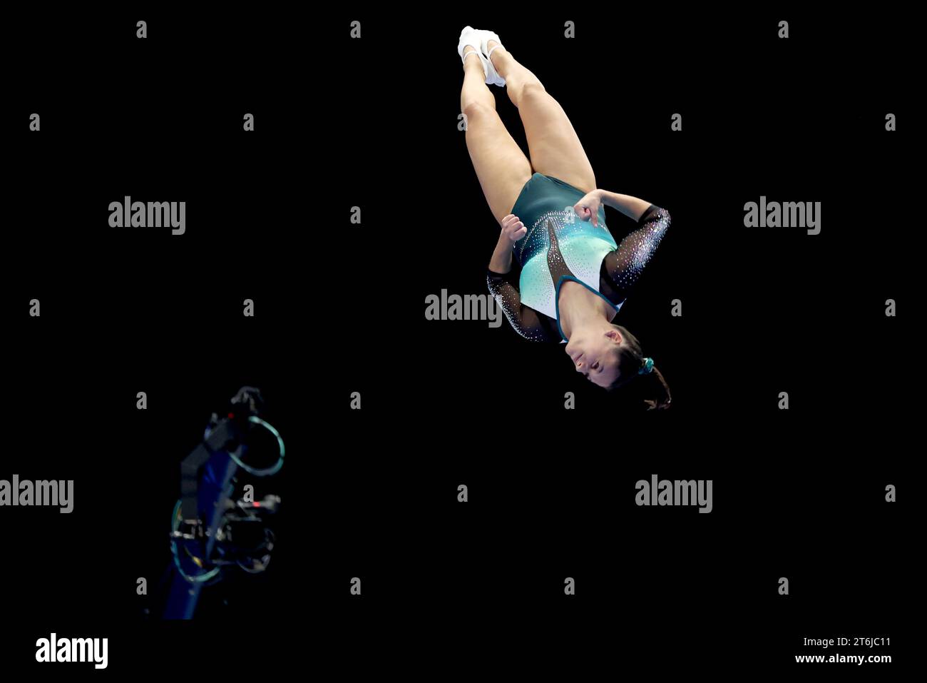 Portugal's Diana Gago competes in the Women's Double Mini Trampoline ...