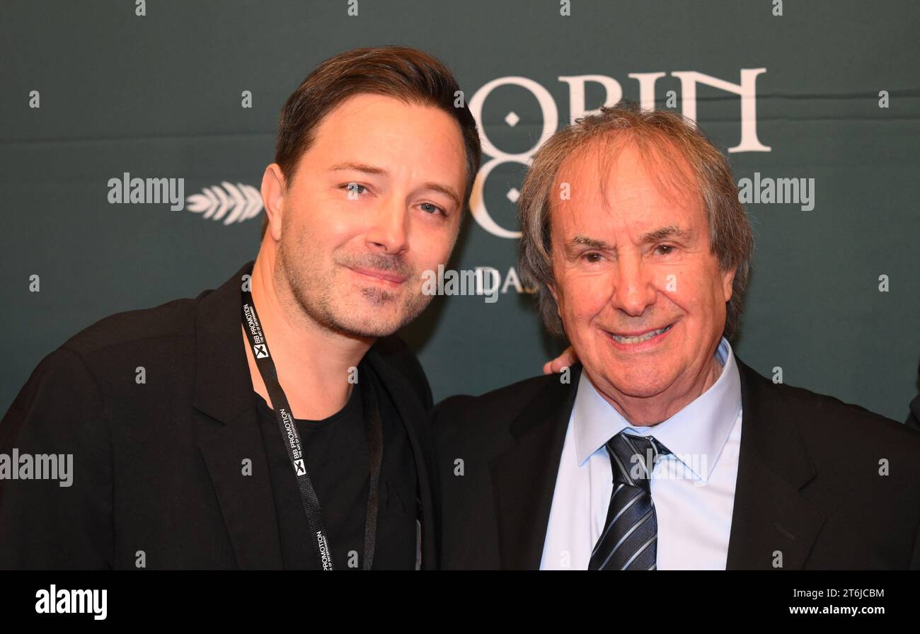 Munich, Germany. 10th Nov, 2023. Composers Dennis Martin (l) and Chris ...