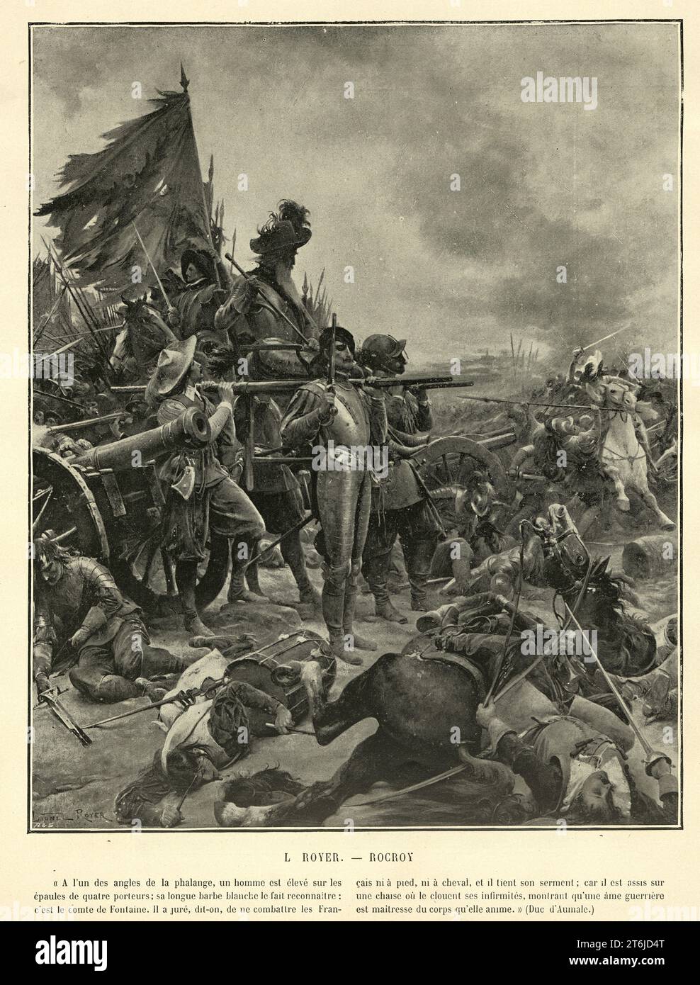 Vintage illustration after the painting by Lionel-Noël Royer, Scene at ...