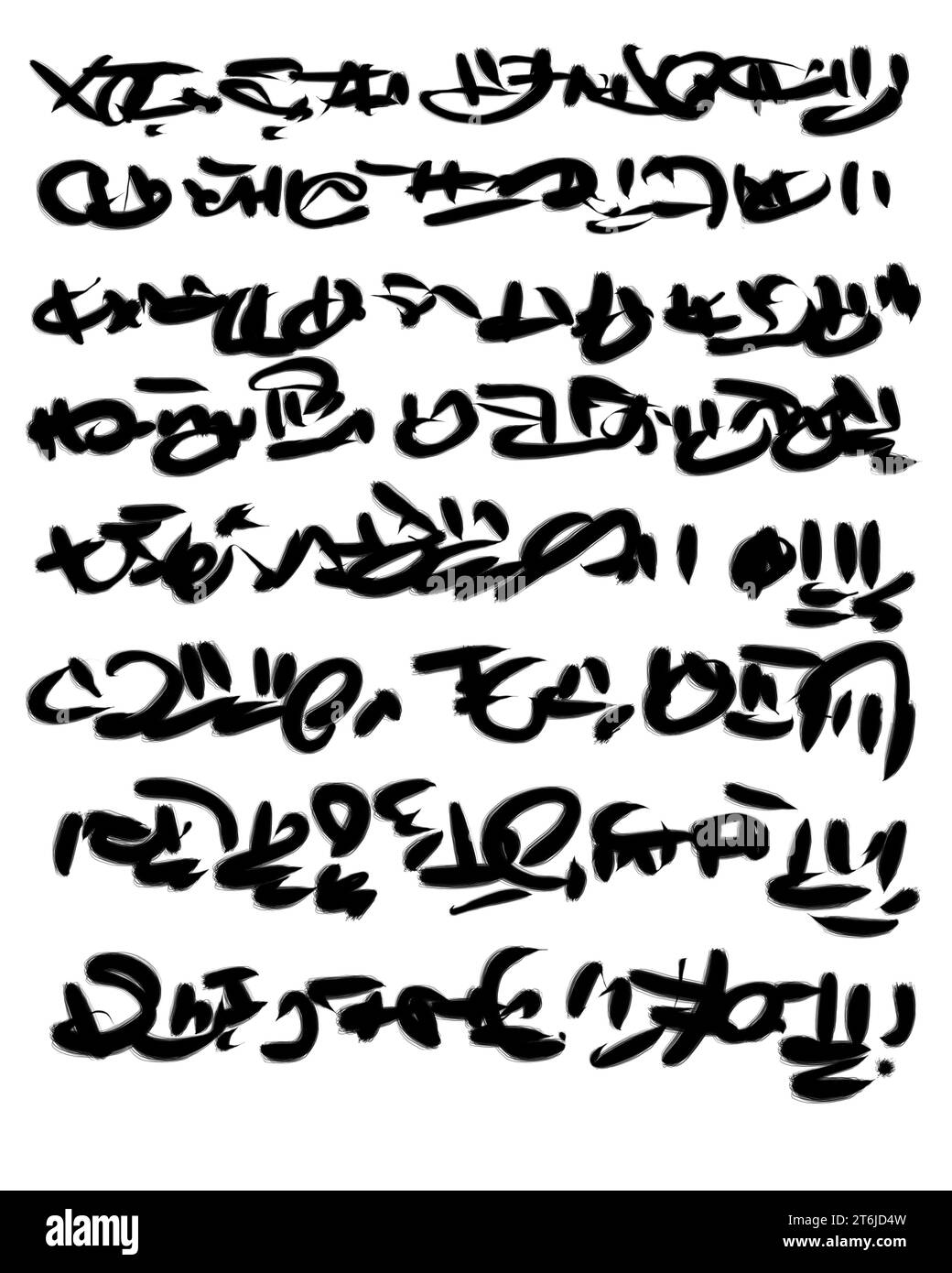 Abstract handwritten text, notes, scribbles, extraterrestrial writing ...
