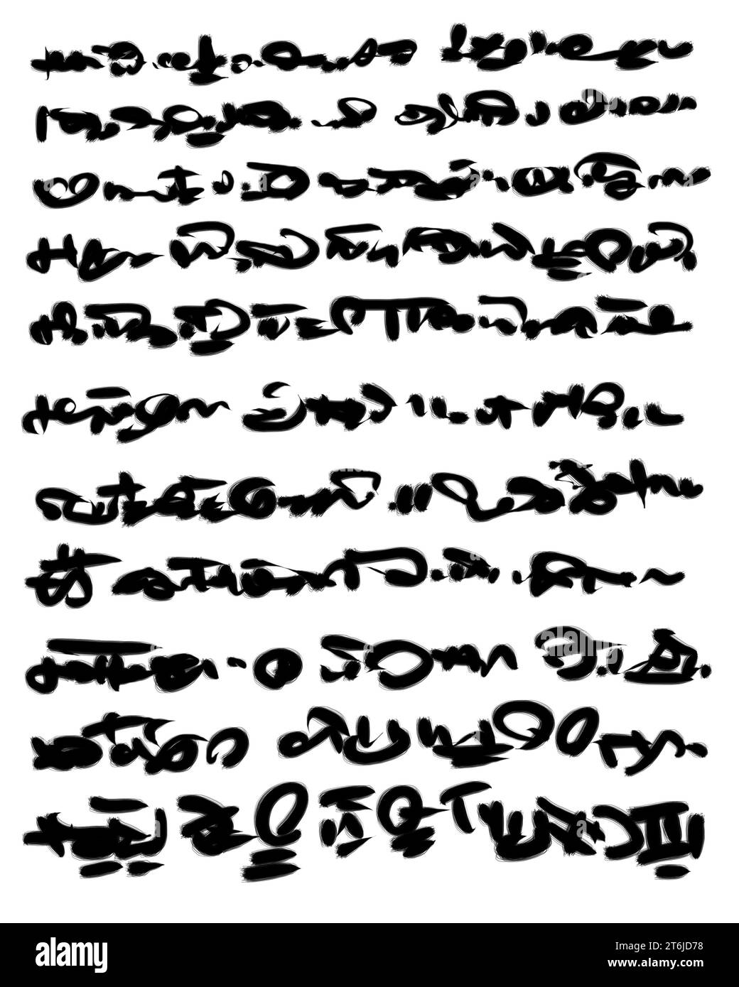 Abstract handwritten text, notes, scribbles, extraterrestrial writing ...