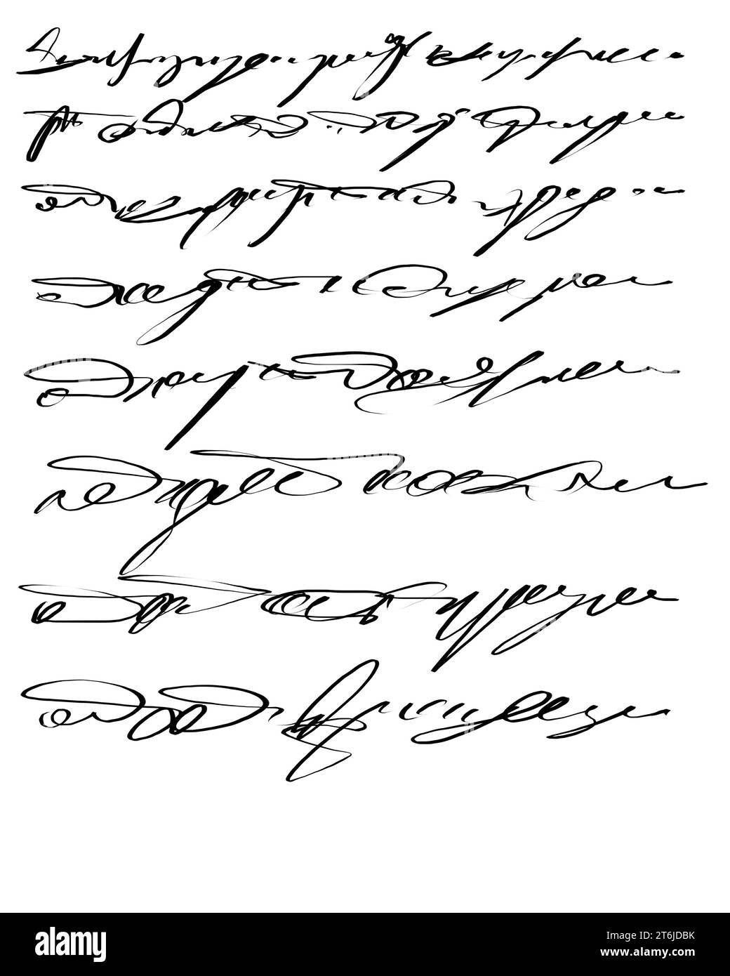 Abstract handwritten text, notes, scribbles, extraterrestrial writing ...