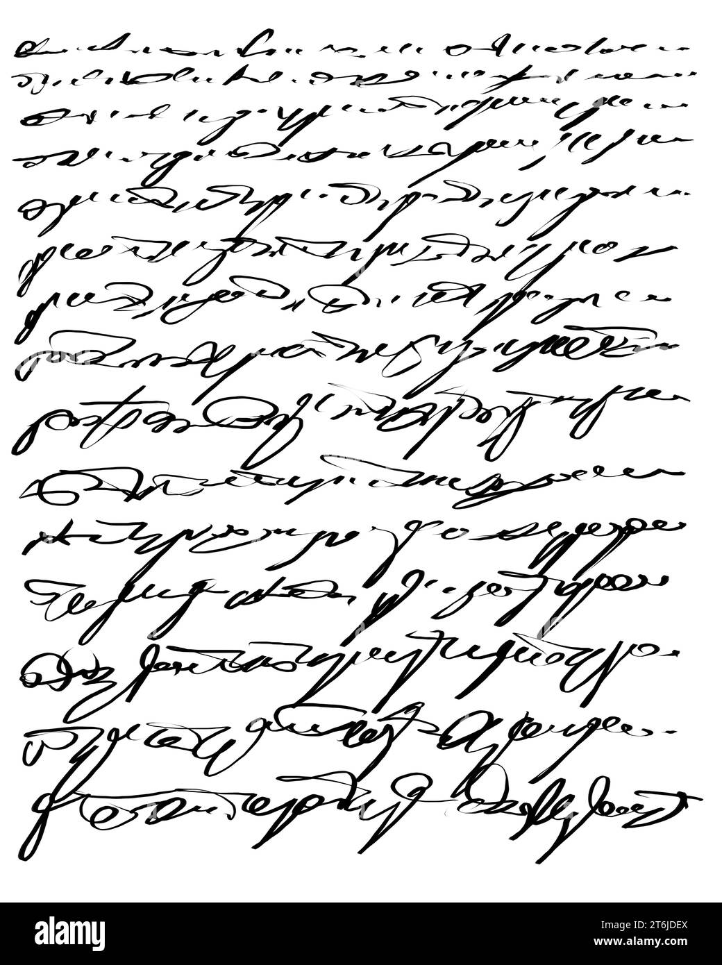Abstract handwritten text, notes, scribbles, extraterrestrial writing ...