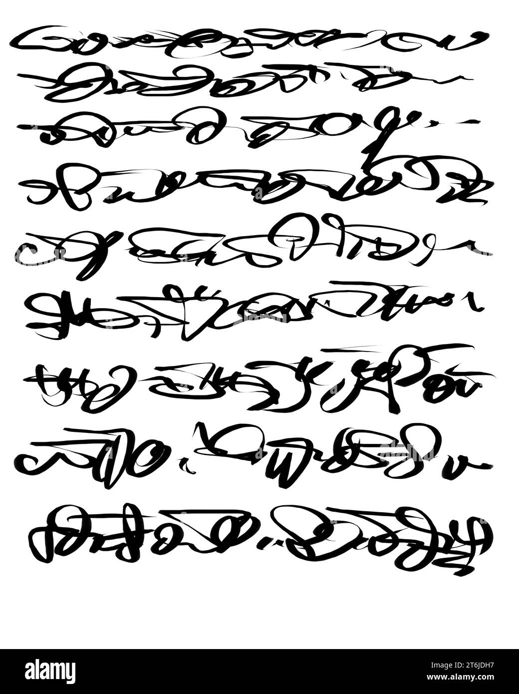 Abstract handwritten text, notes, scribbles, extraterrestrial writing ...