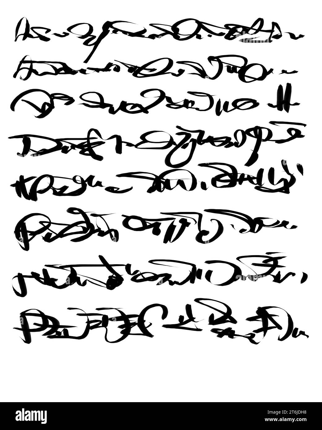 Abstract handwritten text, notes, scribbles, extraterrestrial writing ...