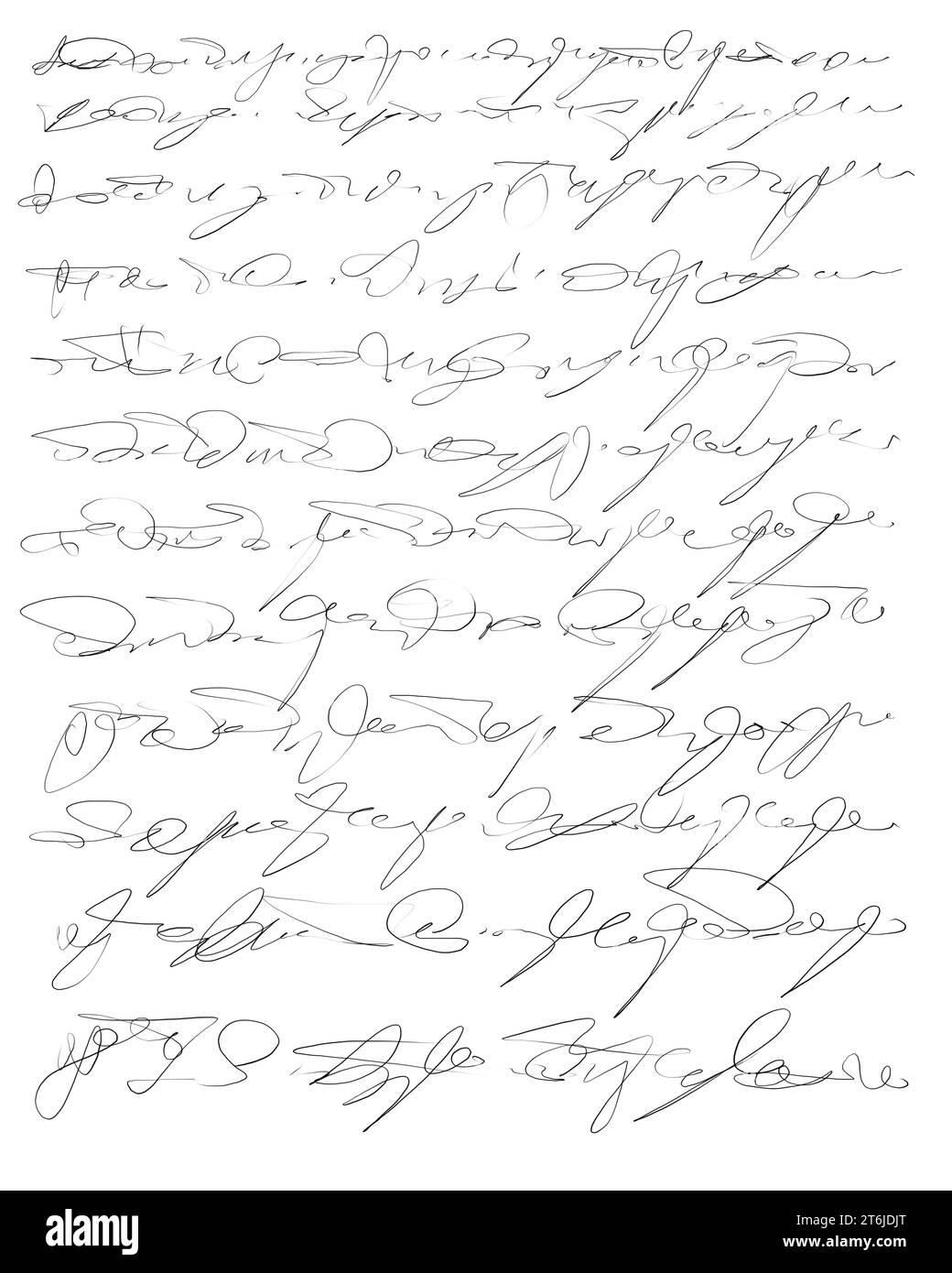Abstract handwritten text, notes, scribbles, extraterrestrial writing ...