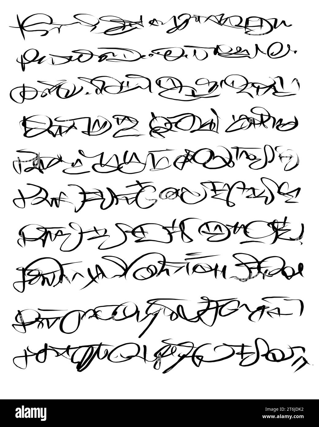 Abstract handwritten text, notes, scribbles, extraterrestrial writing ...