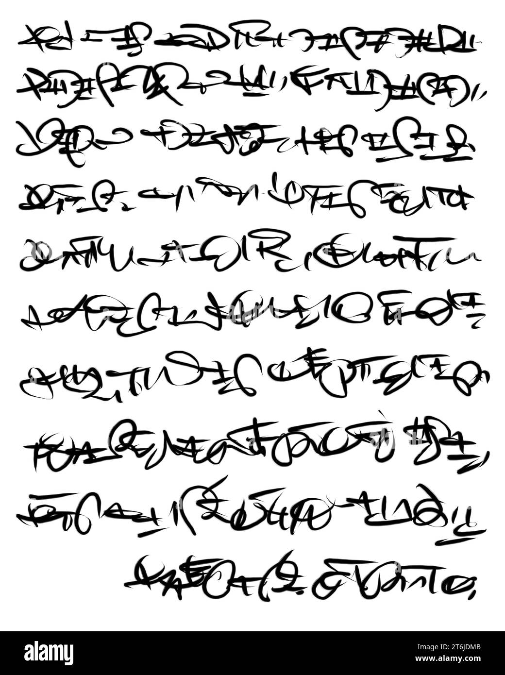 Abstract handwritten text, notes, scribbles, extraterrestrial writing ...